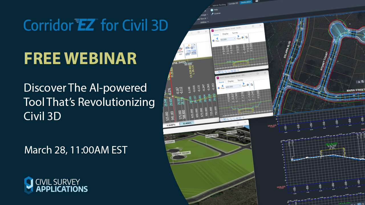 Corridor EZ for Civil 3D • Civil Survey Applications